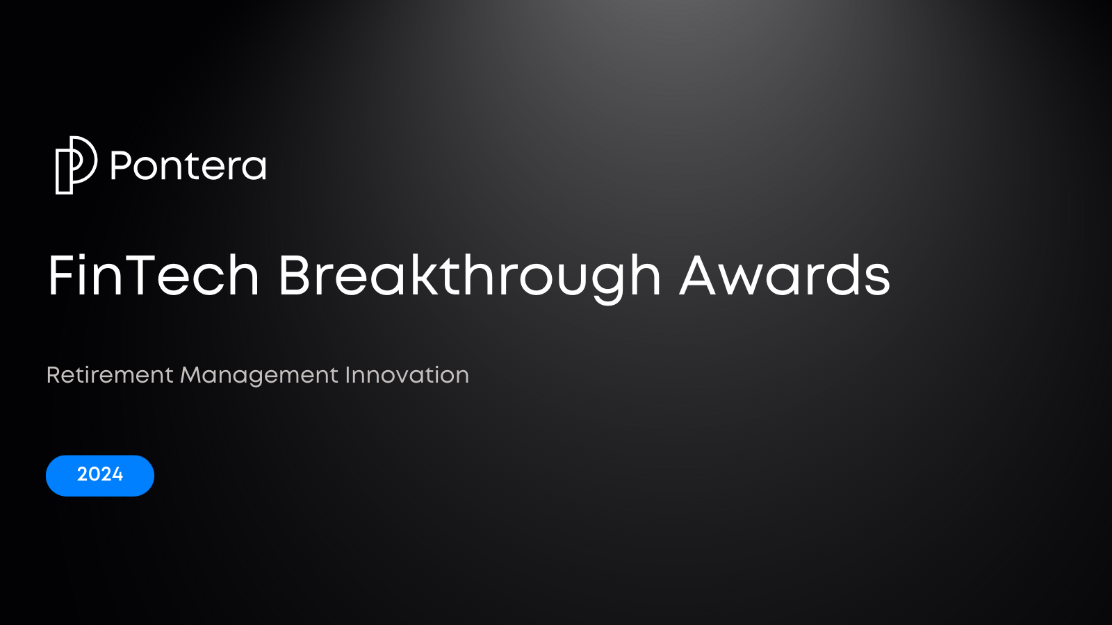 Pontera wins second consecutive FinTech Breakthrough Award